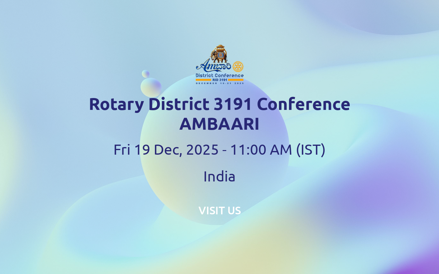 Rotary District 3191 Conference AMBAARI